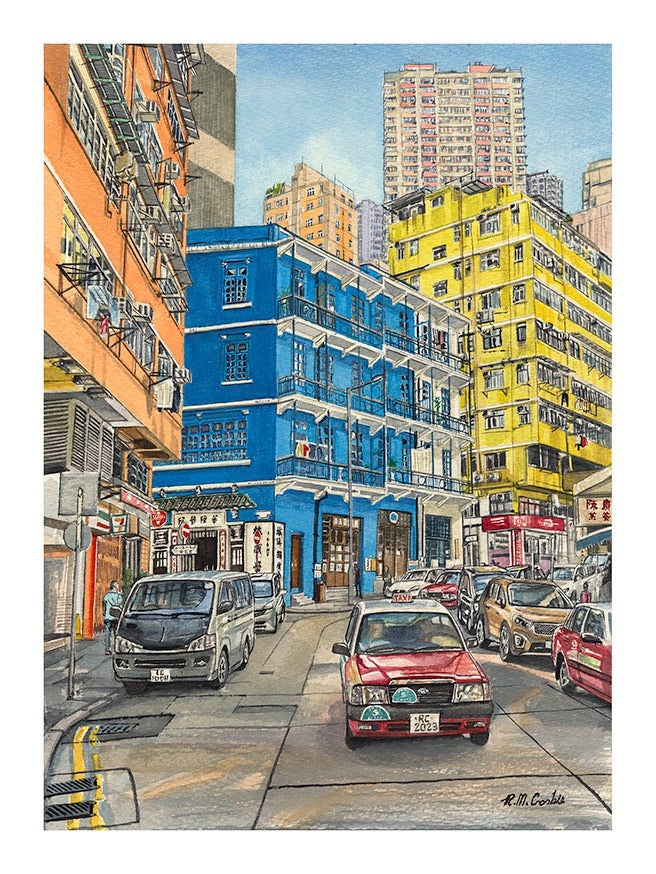 RICHARD CROSBIE ART A6 Postcard - The Blue House - The Tree Stationery ...