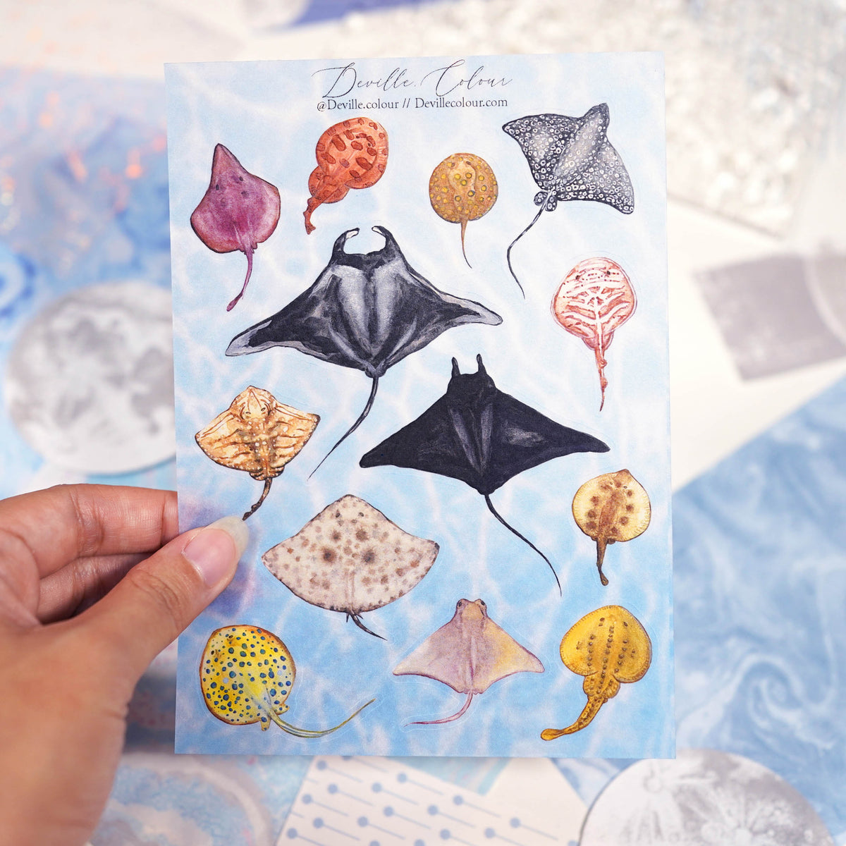 A6 Washi Sticker Sheet - Manta - The Tree Stationery & Co. – The Tree ...
