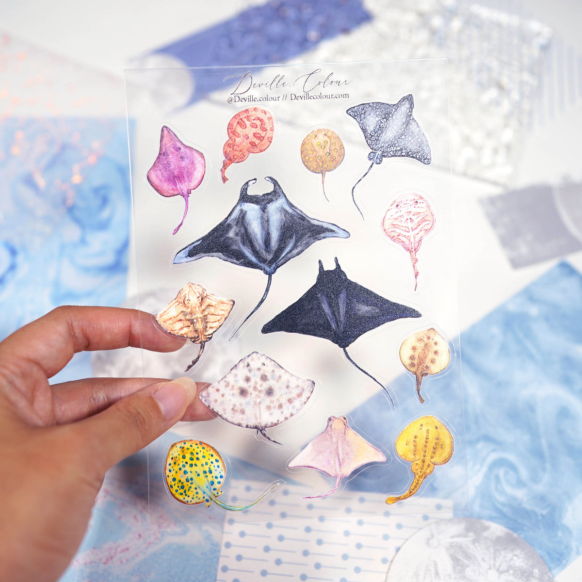 A6 PET Sticker Sheet - Manta - The Tree Stationery & Co. – The Tree ...