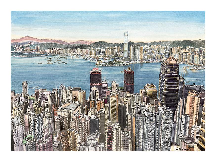 RICHARD CROSBIE ART A6 Postcard - Admiralty Night Glow - The Tree ...