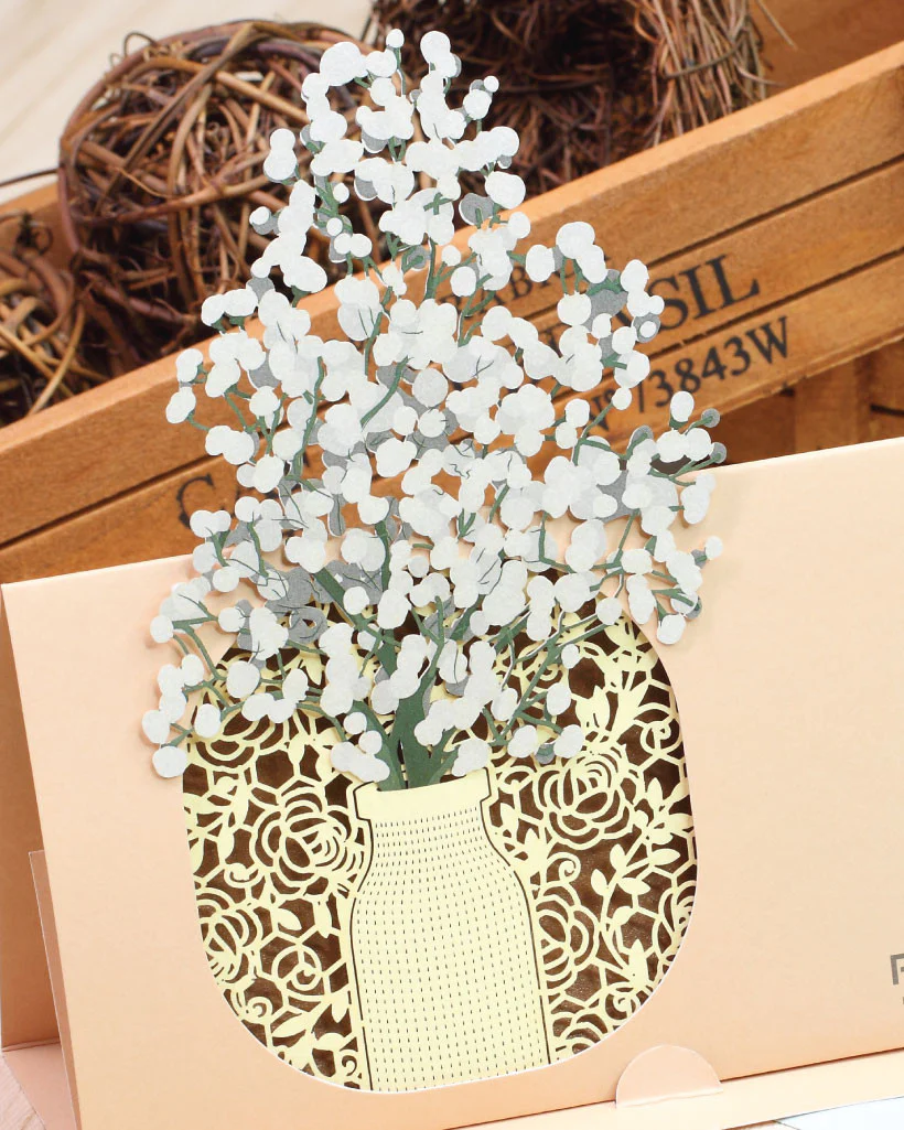 POSTalk POP-UP Greeting Card (Gypsophila) - The Tree Stationery & Co ...